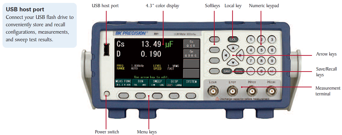 Bench LCR Meter Model 891 - B&K | Mouser