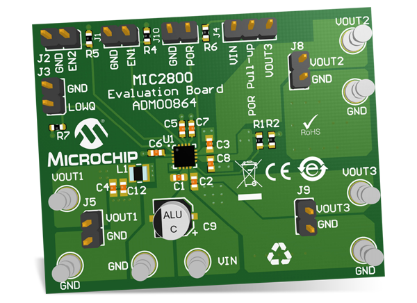 MIC2800评估板 - Microchip Technology | Mouser
