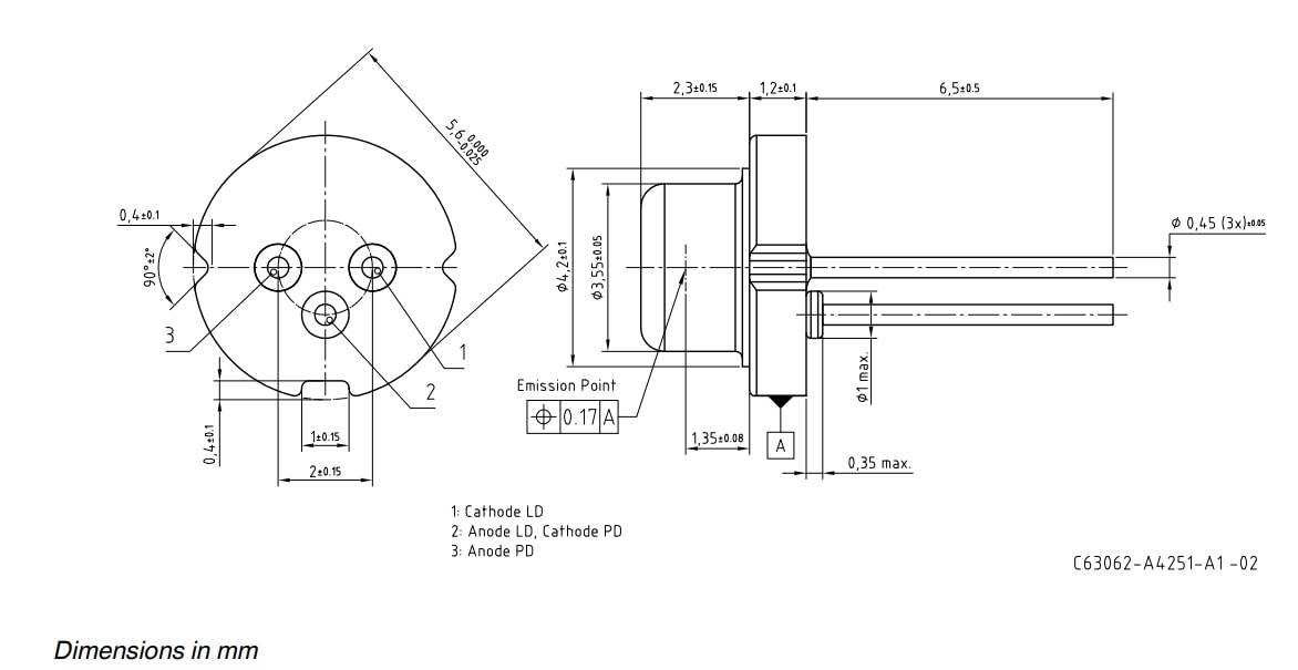 PLT5激光二极管 - ams OSRAM | Mouser