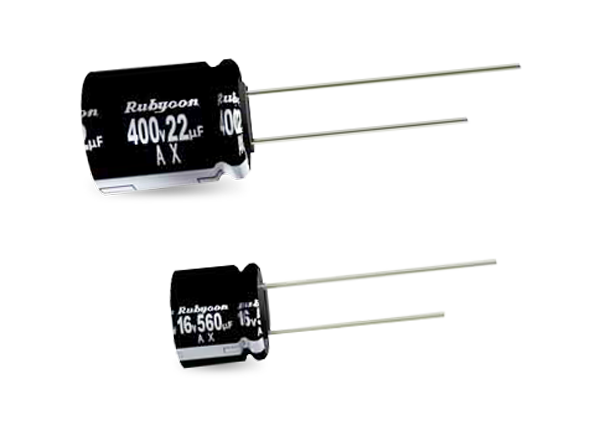 AX Radial Lead Aluminum Electrolytic Capacitors - Rubycon | Mouser