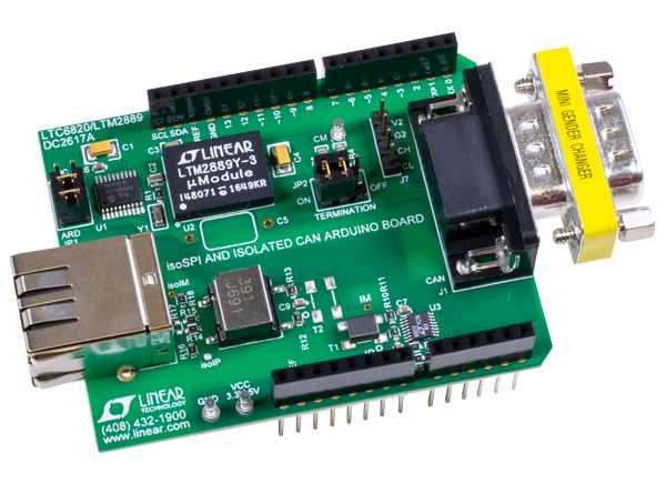 DC2617A isoSPI™/isoCAN Arduino扩展板 - ADI | Mouser