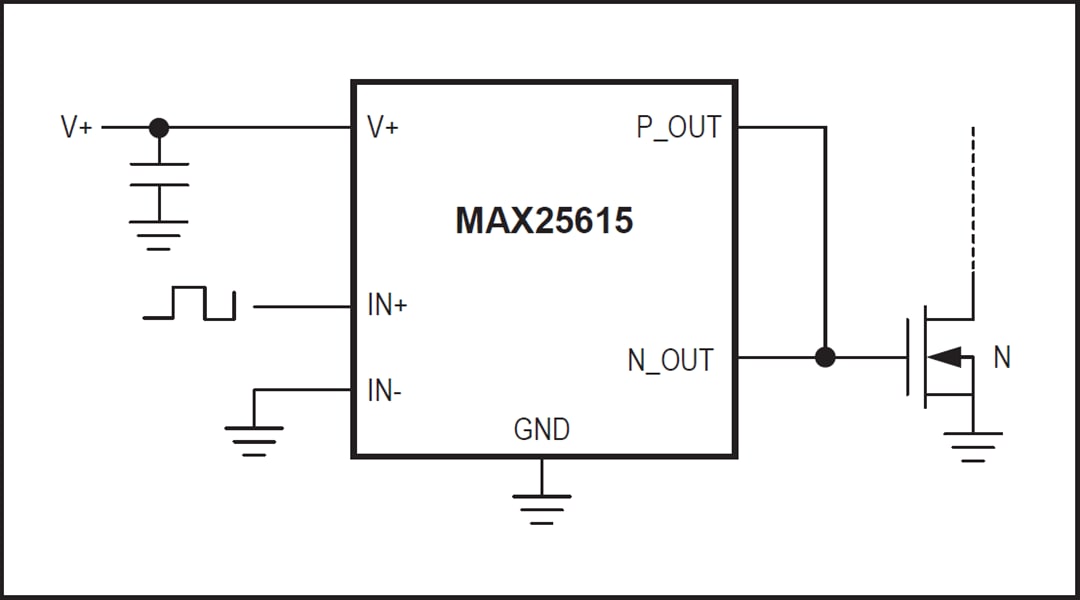 MAX25615高速MOSFET驱动器 - Analog Devices / Maxim Integrated | Mouser