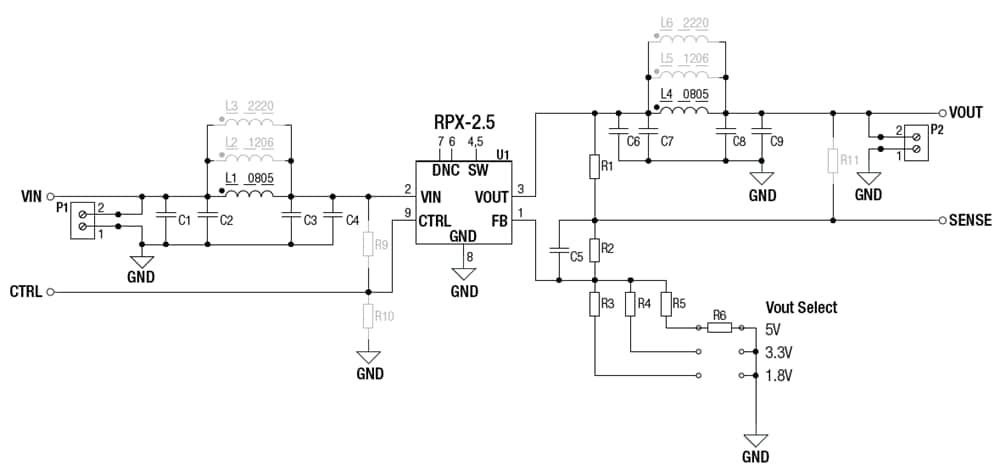 RPX-2.5-EVM-1 Evaluation Module - RECOM Power | Mouser