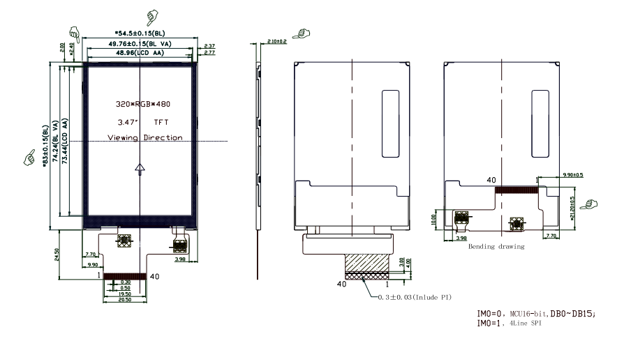 35480320 3.5" TFT Liquid Crystal Displays - 4D LCD | Mouser