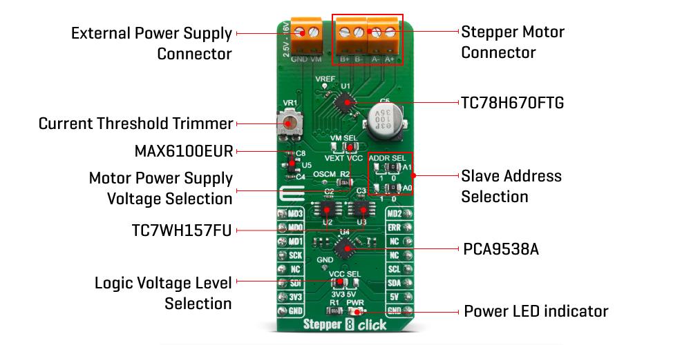 Stepper 8 Click - Mikroe | Mouser