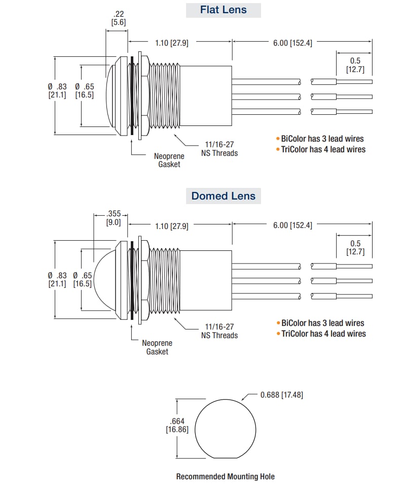 657 Series Bi- & Tri-Color LED Indicators - Dialight | Mouser