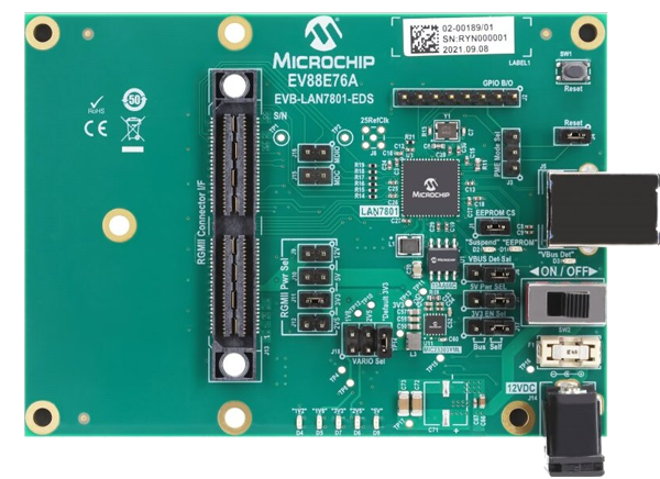 EVB-LAN7801-EDS评估板 - Microchip Technology | Mouser