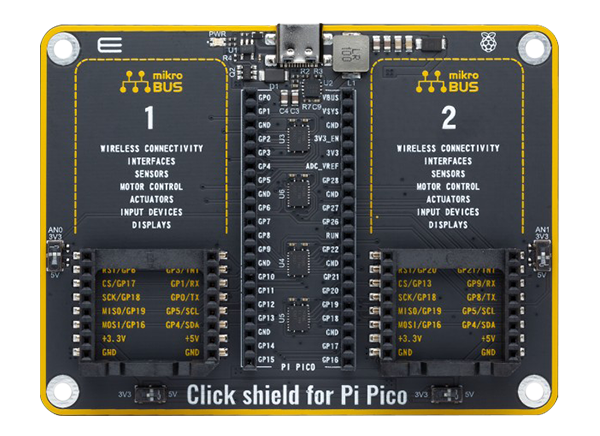 Click Shield for Pi Pico - Mikroe | Mouser