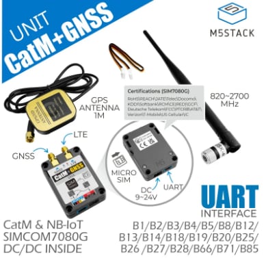 SIM7080G CatM/NB-IoT + GNSS Unit - M5Stack | Mouser