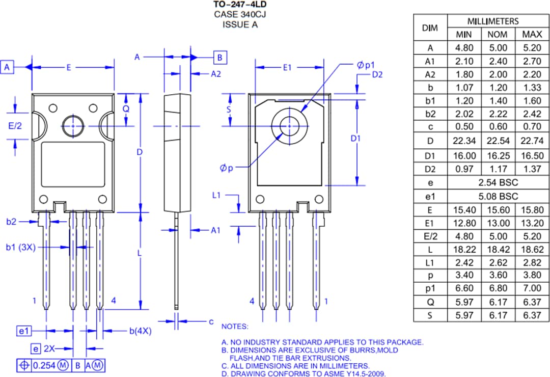 NTH4L028N170M1 1700V EliteSiC MOSFET - onsemi | Mouser