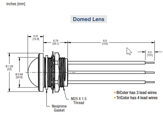 658 Series Bi- & Tri- Color LED Indicators - Dialight | Mouser