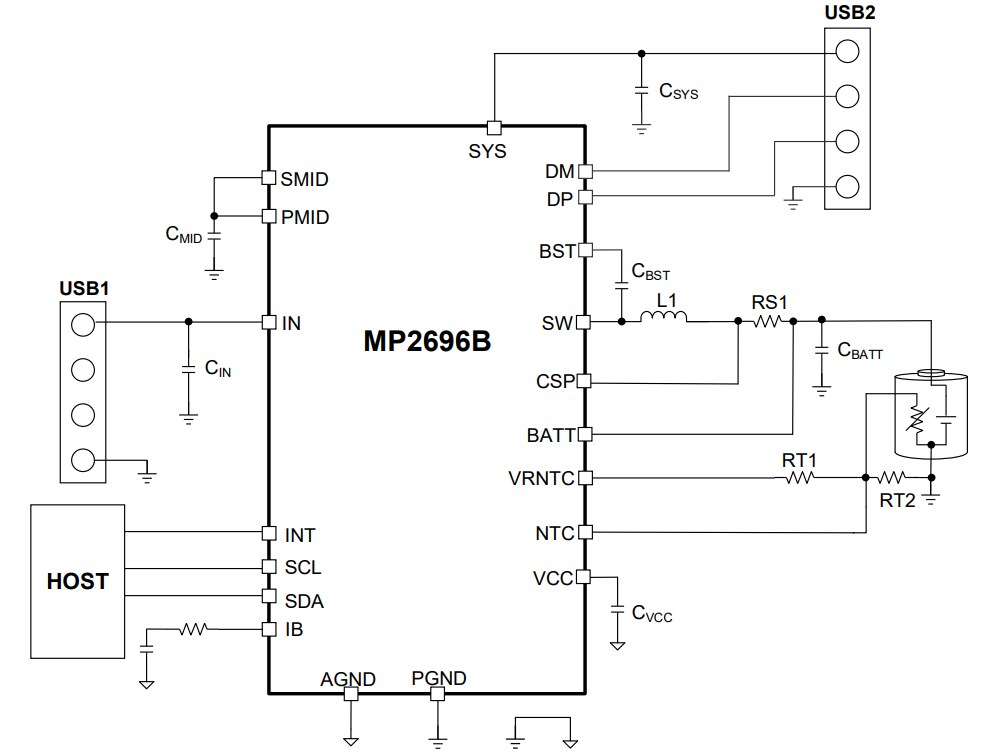 MP2696B Single-Cell Switching Chargers - MPS | Mouser