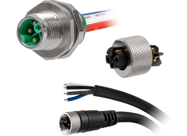 M12 K-Code Panel Mount Connectors - Stewart Connector / Bel | Mouser