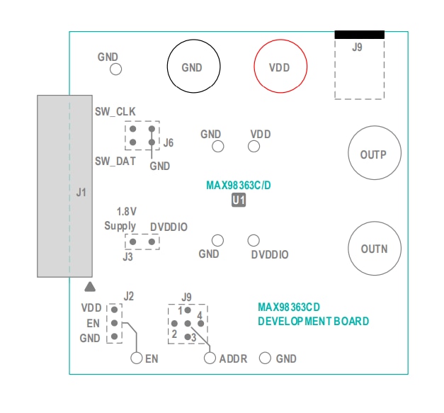 MAX98363 (A/B/C/D) 开发板 - Analog Devices / Maxim Integrated | Mouser