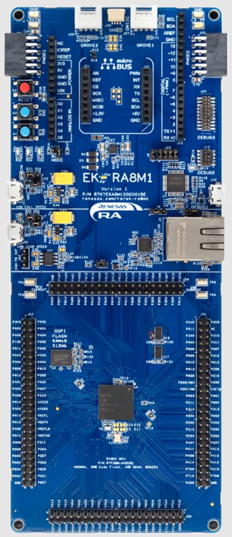EK-RA8M1 RA8M1评估套件 - Renesas | Mouser