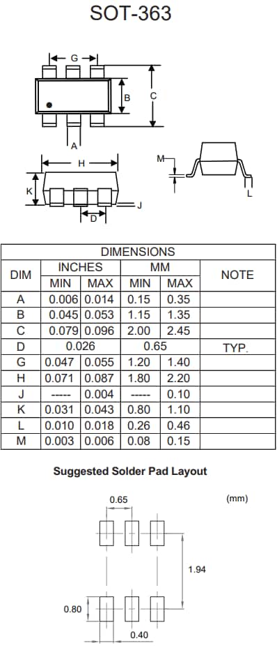 DMMT3904HE3 Dual NPN Transistor - MCC | Mouser