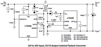 LT8306无光隔离反激式控制器 - ADI | Mouser