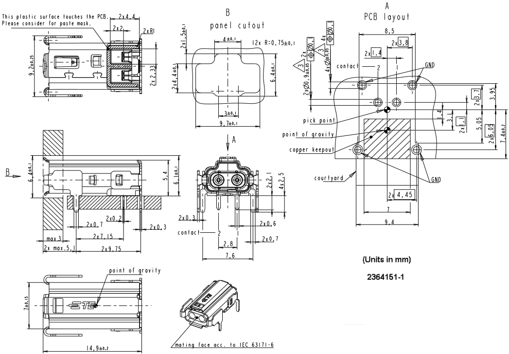 SPE T1工业连接器IP20 - TE | Mouser