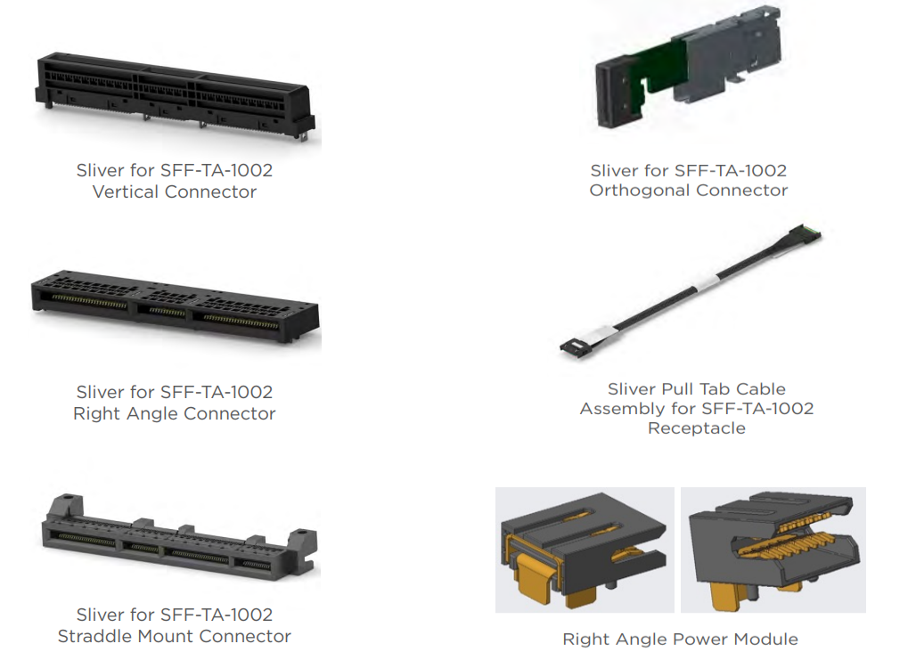 SlivSliver互连器件（用于SFF-TA-1002） - TE | Mouser