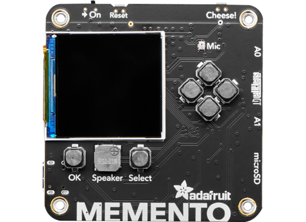 MEMENTO Python Programmable DIY Camera - Adafruit | Mouser