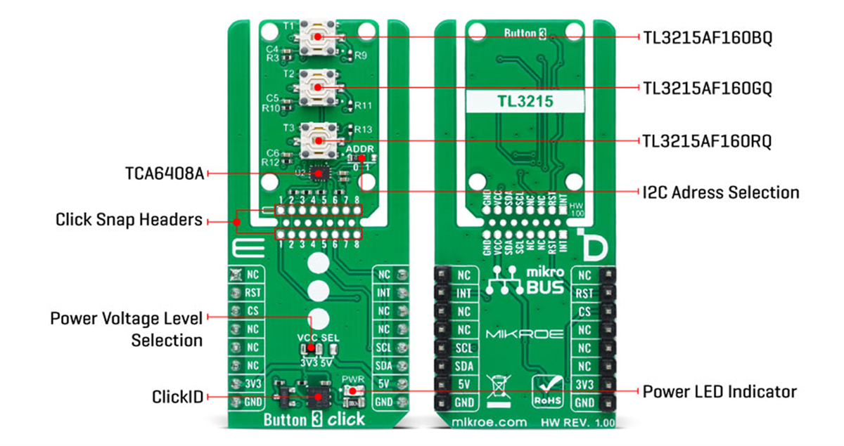 Button 3 Click - Mikroe | Mouser