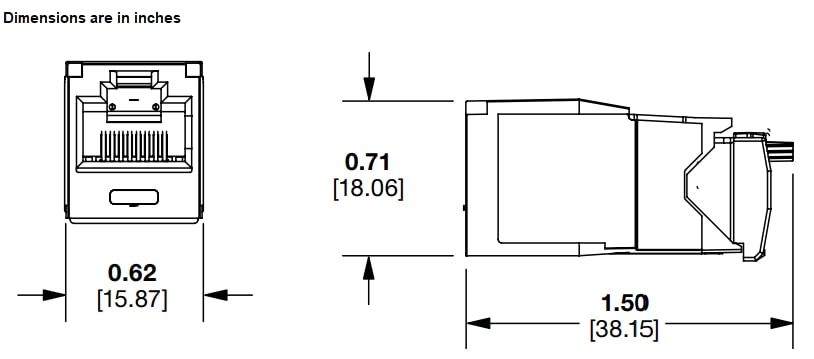 CJ6X Mini-Com® TX6A™ Jack Modules - Panduit | Mouser