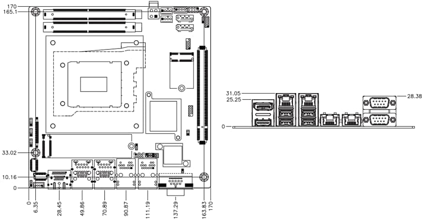 MI1001AF-10G Mini-ITX Motherboard - iBASE Technology | Mouser