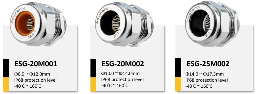 ESG-2x Heavy Duty M12 EMC Cable Glands - Amphenol LTW | Mouser