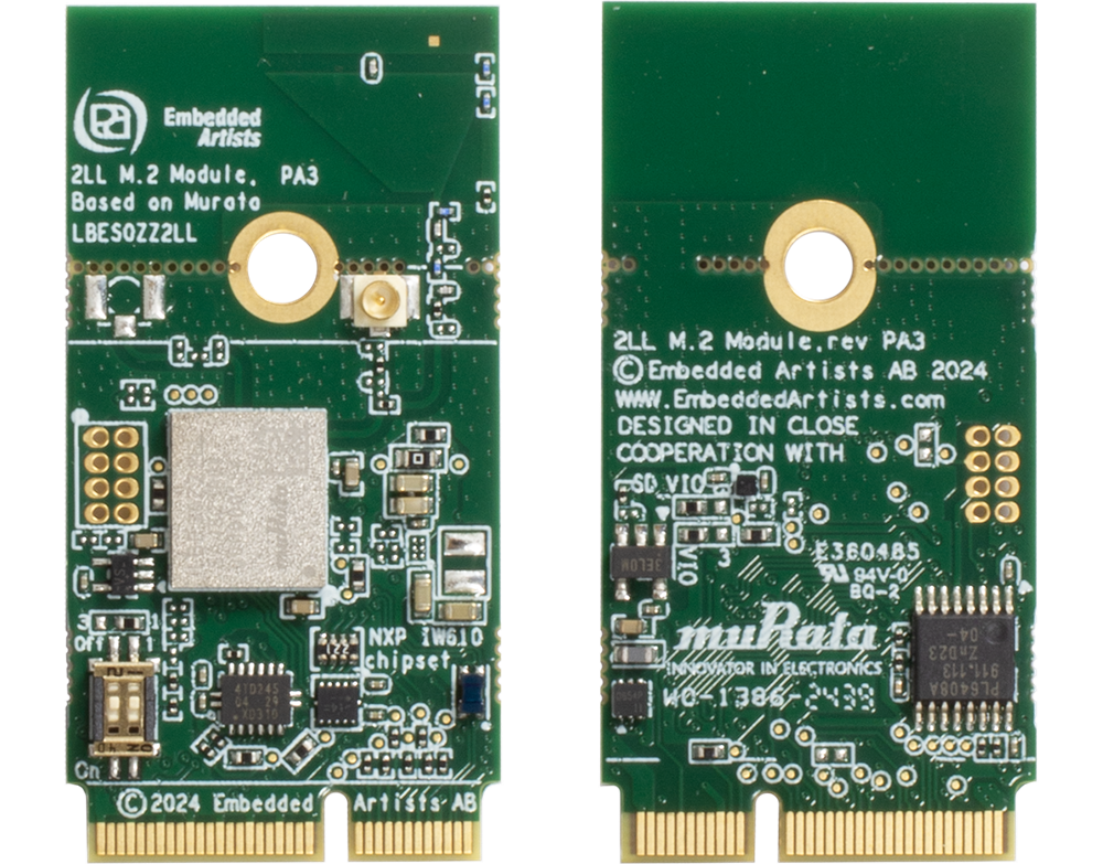 EAR00500 Dual Wi-Fi®/BLUETOOTH® 2LL M.2 Module - Embedded Artists | Mouser