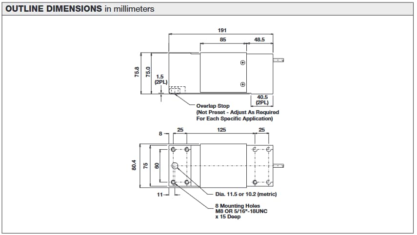 Model 1250 High-Capacity Single-Point Load Cells - VPG Force Sensors ...