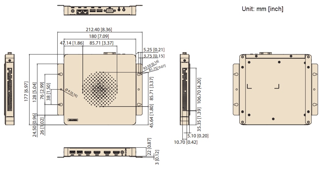 DS-086 Ultra-Slim Digital Signage Player - Advantech | Mouser