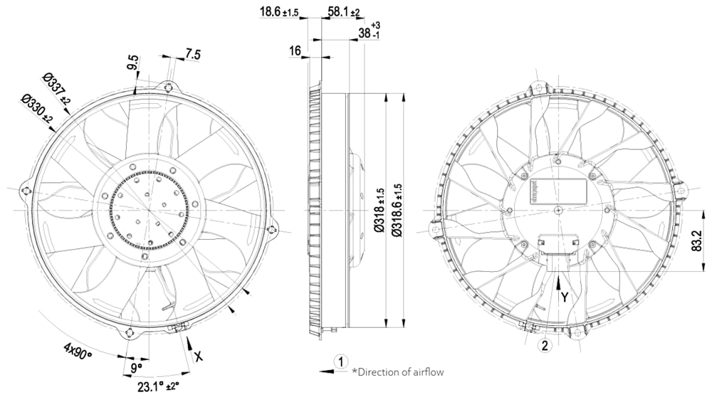W3G300-ME46 EC Axial Fan - ebm-papst | Mouser