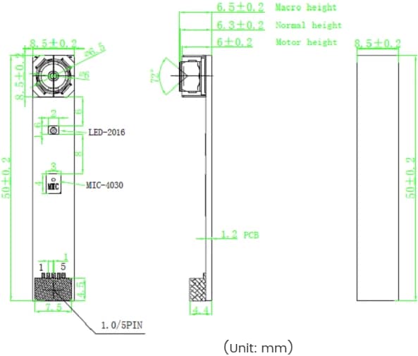 FIT1022 IMX179 8MP Autofocus USB Camera Module - DFRobot | Mouser
